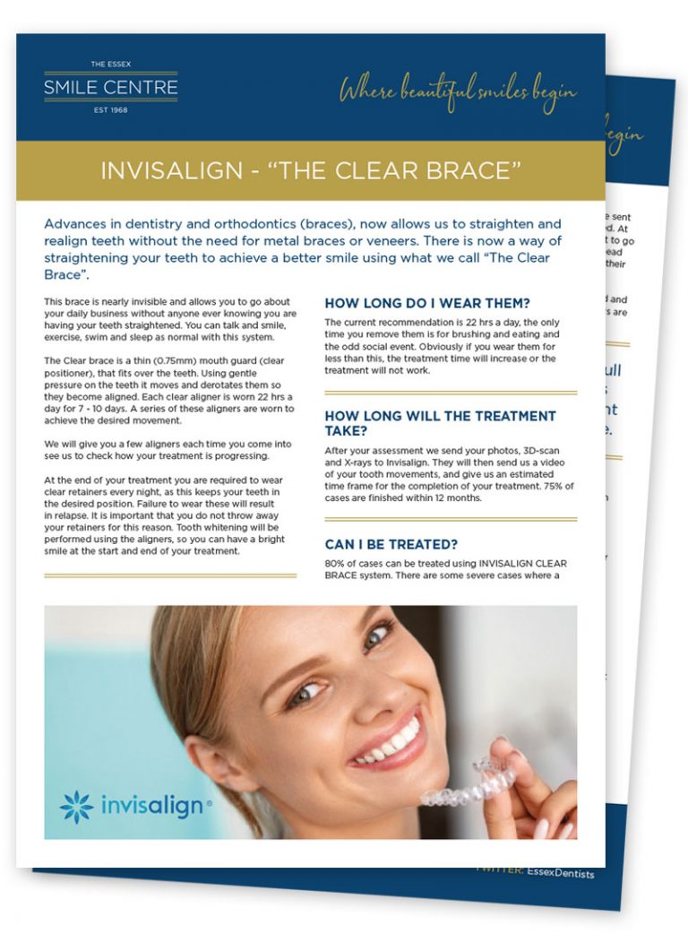 Invisalign Information sheet - The Essex Smile Centre